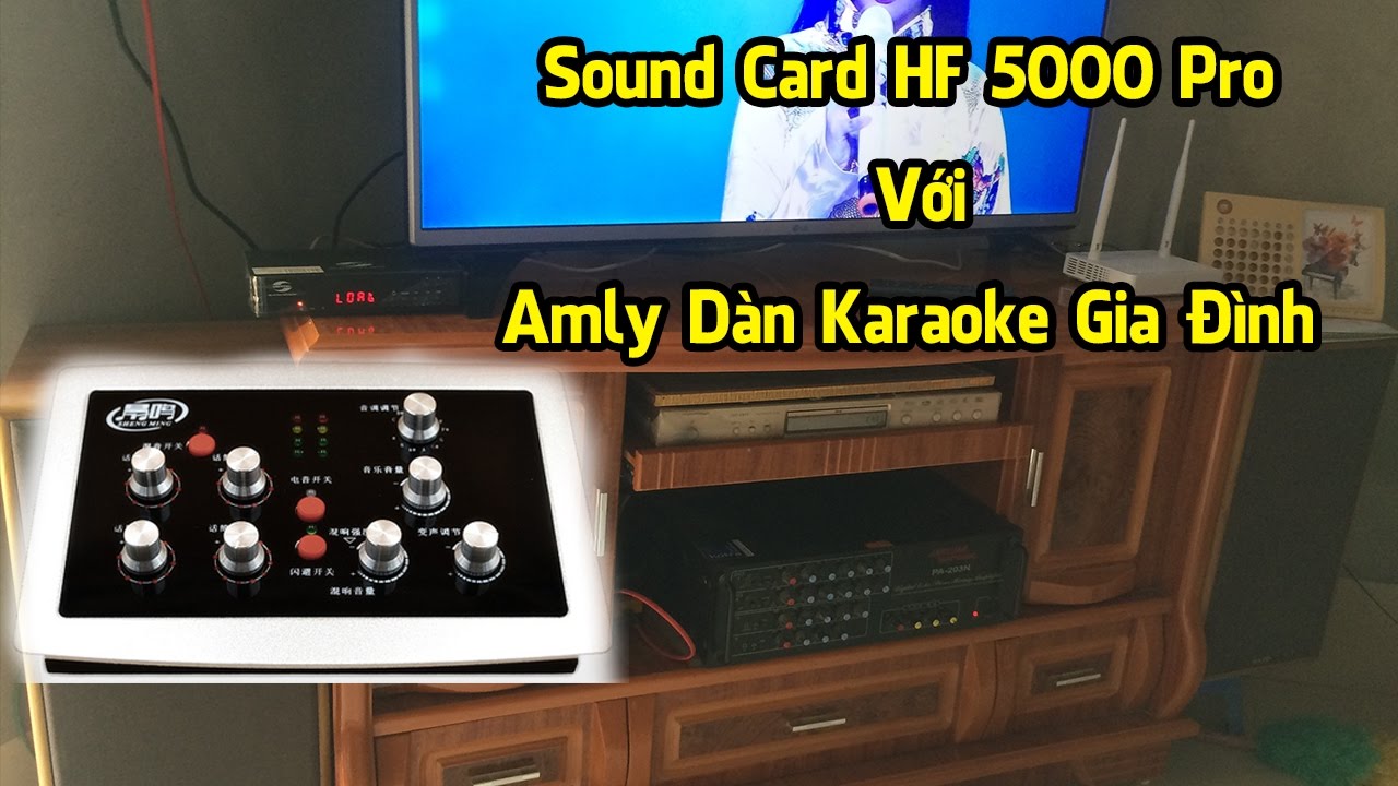 Hướng Dẫn Lắp Đặt Sound Card HF 5000 Pro Với Âm Ly Dàn Karaoke Gia Đình ...