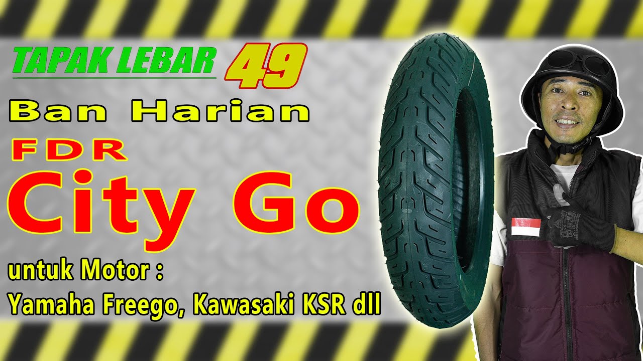 Ban Motor FDR City Go 100/90-12 Ban Harian Yamaha Freego, Kawasaki Z125 ...