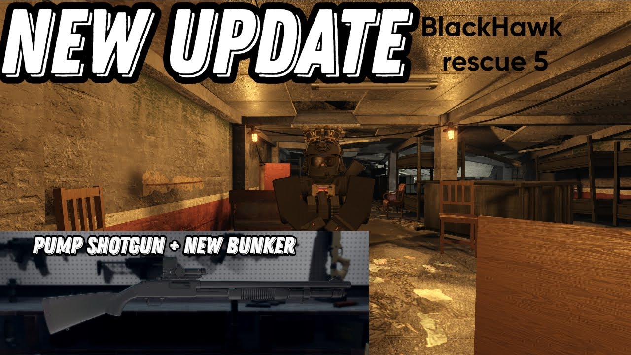 *NEW* Black Hawk Rescue Mission 5 Update *PUMP SHOTGUN* *New Bunker ...