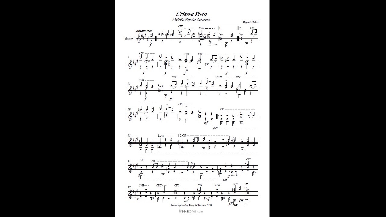 L'Hereu Riera - Traditional Catalan Song (Miguel Llobet) - YouTube