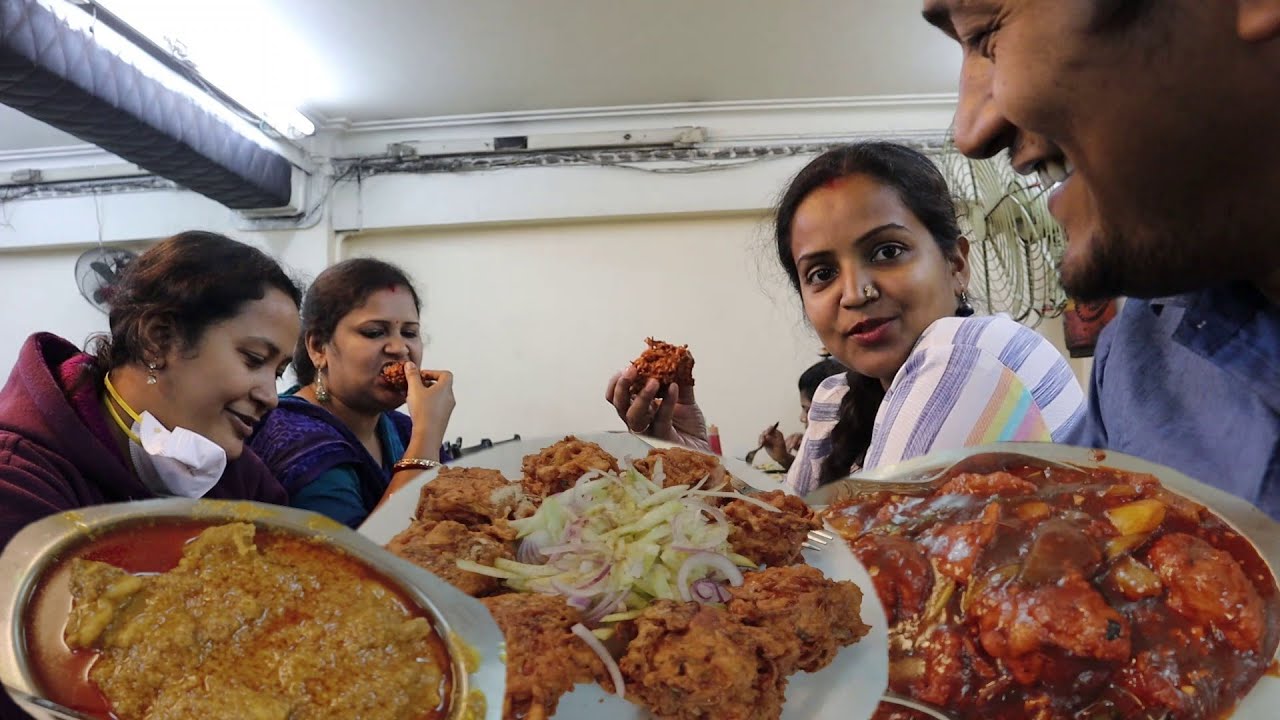 Mega Eating with Sisters ( Fried Rice & Rumali Roti with Mutton Kosha ...