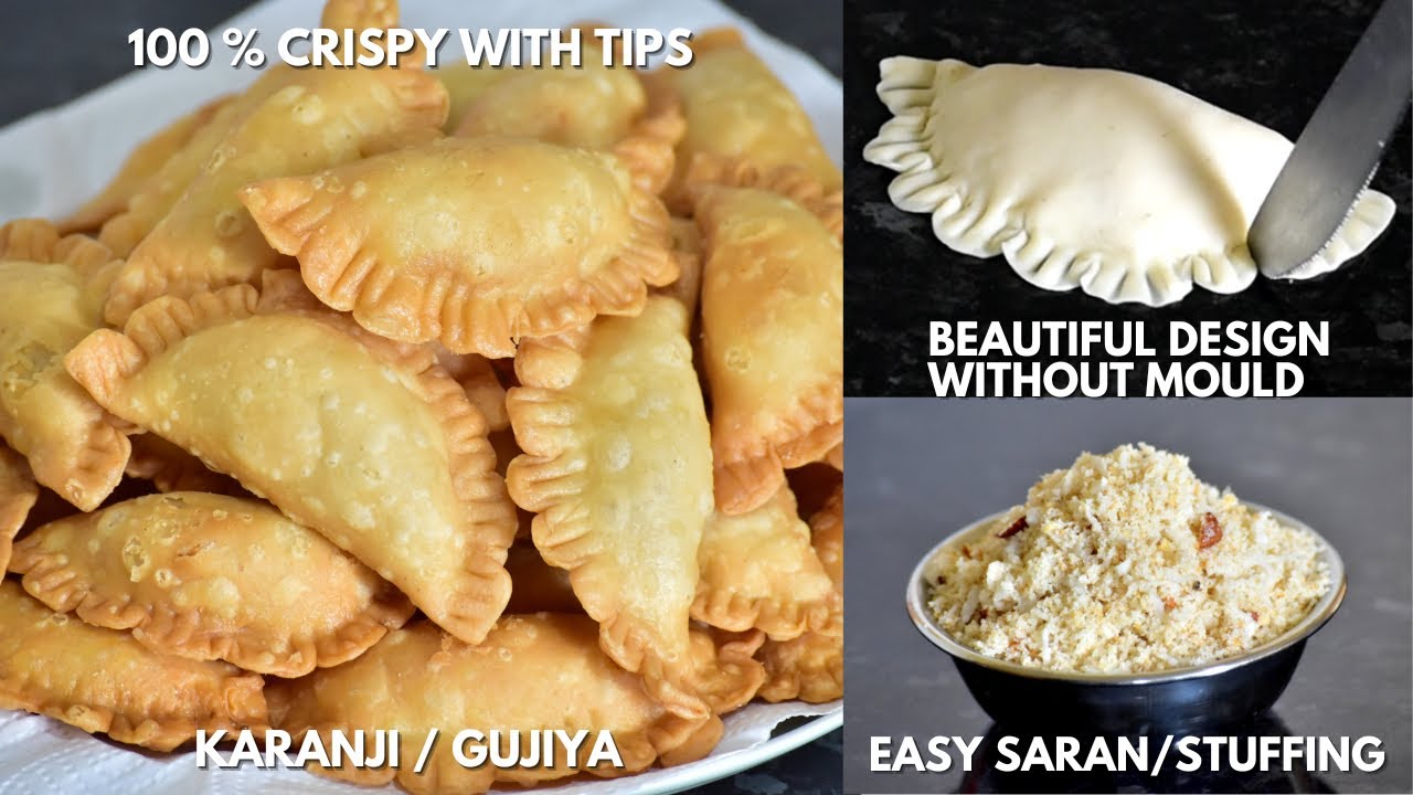 Karanji Recipe | How to Make Karanji | Crispy Coconut-Filled Pastry ...