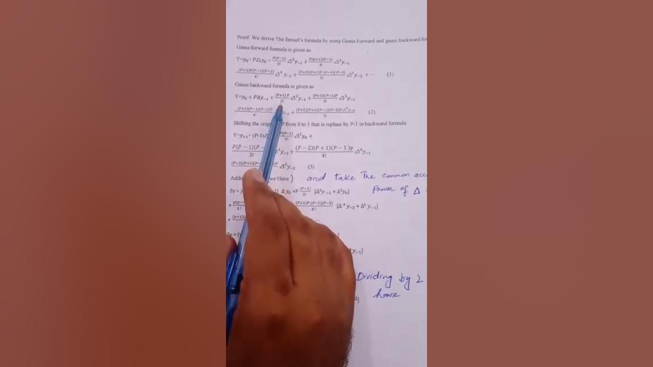 Bessel's Interpolation Formula - YouTube