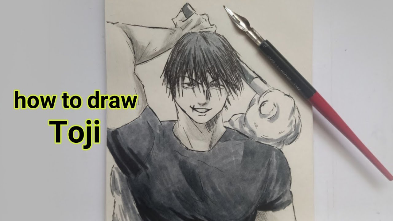 [ how to draw Toji ] how to draw anime step by step// toji fushiguro ...