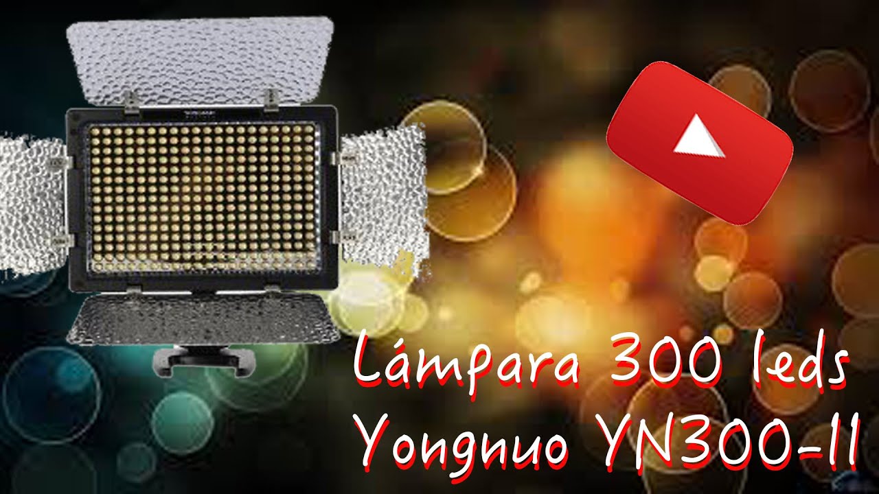 Lámpara 300 leds Yongnuo YN300-II - YouTube