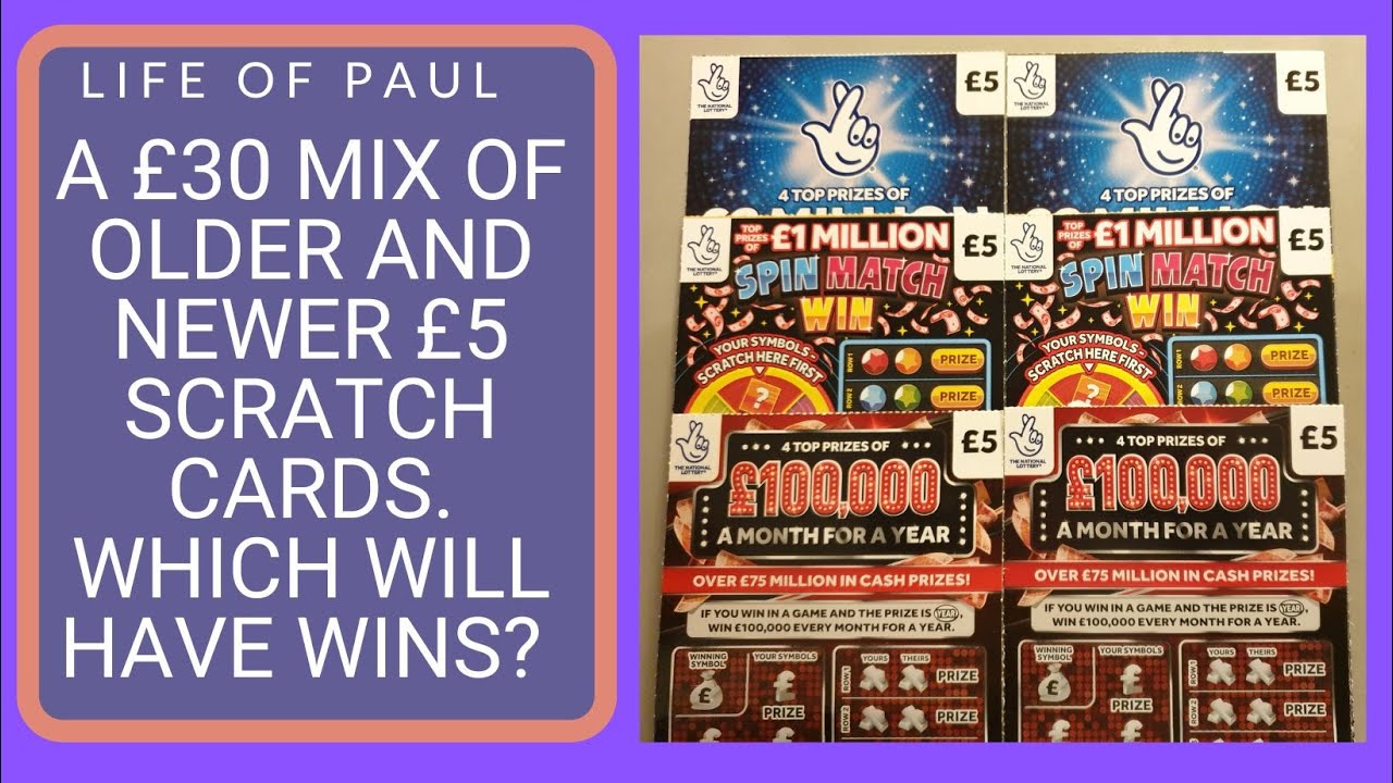 £30 mix of lotto scratch cards. How many of these 6 £5 scratch cards ...