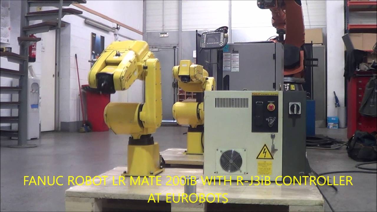 FANUC ROBOT LR MATE 200iB WITH R J3iB CONTROLLER AT EUROBOTS - YouTube