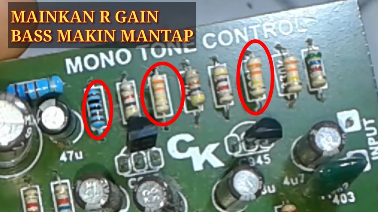 Merubah R gain di TONE CONTROL agar bass kuat - YouTube