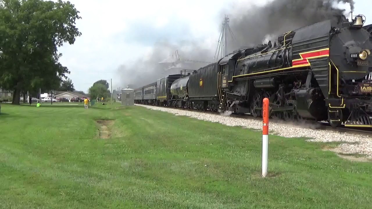 Iowa Interstate 6988 Steam Engine Victor, IA - YouTube
