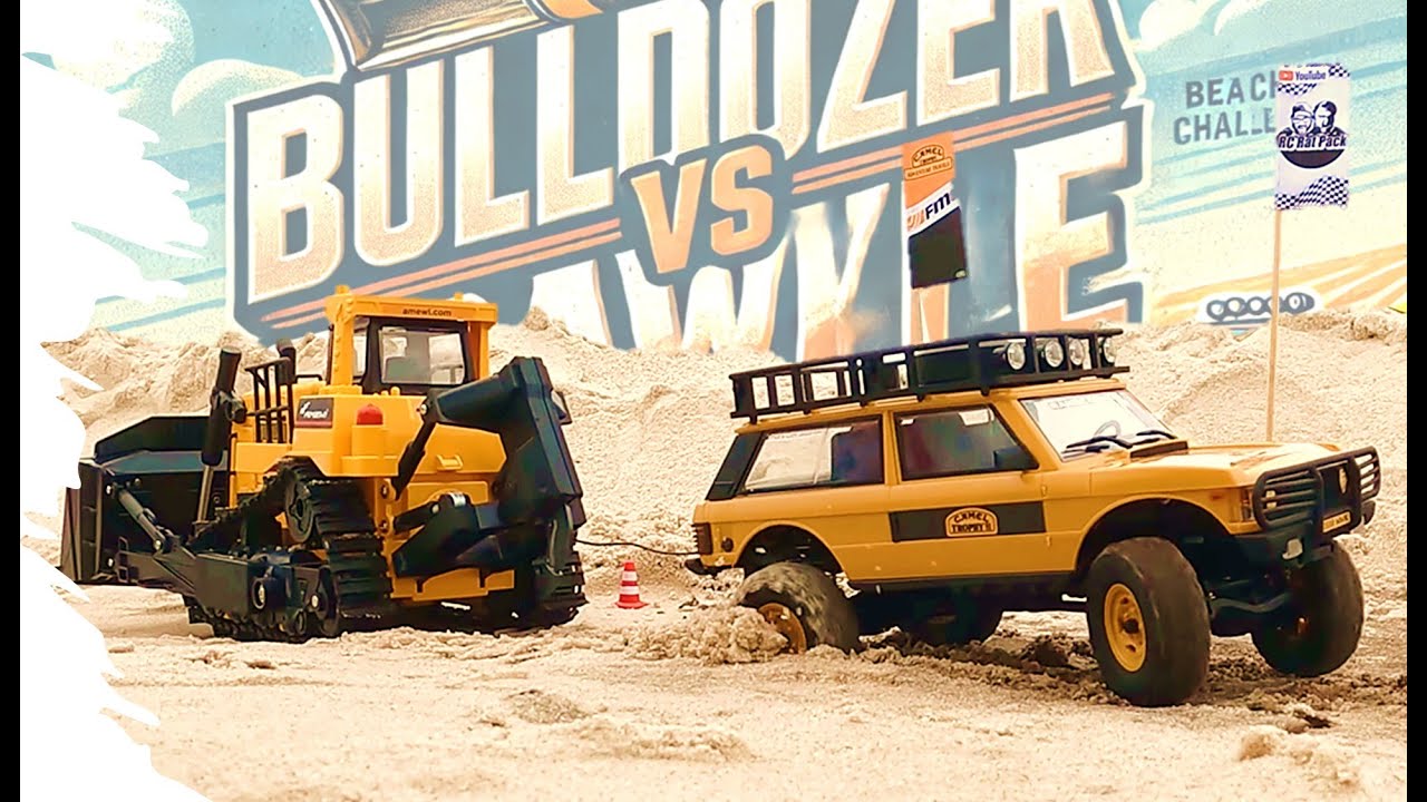 FMS Range Rover vs. AMEWI Bulldozer – Der ultimative 1:24 RC-Kampf! 🏖️💥 ...