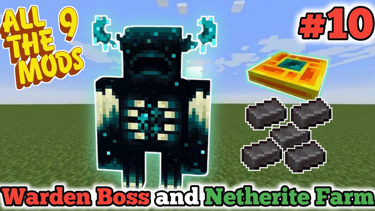 Defeating Warden Boss and Mining Dimention | All The Mods 9 | Minecraft ...