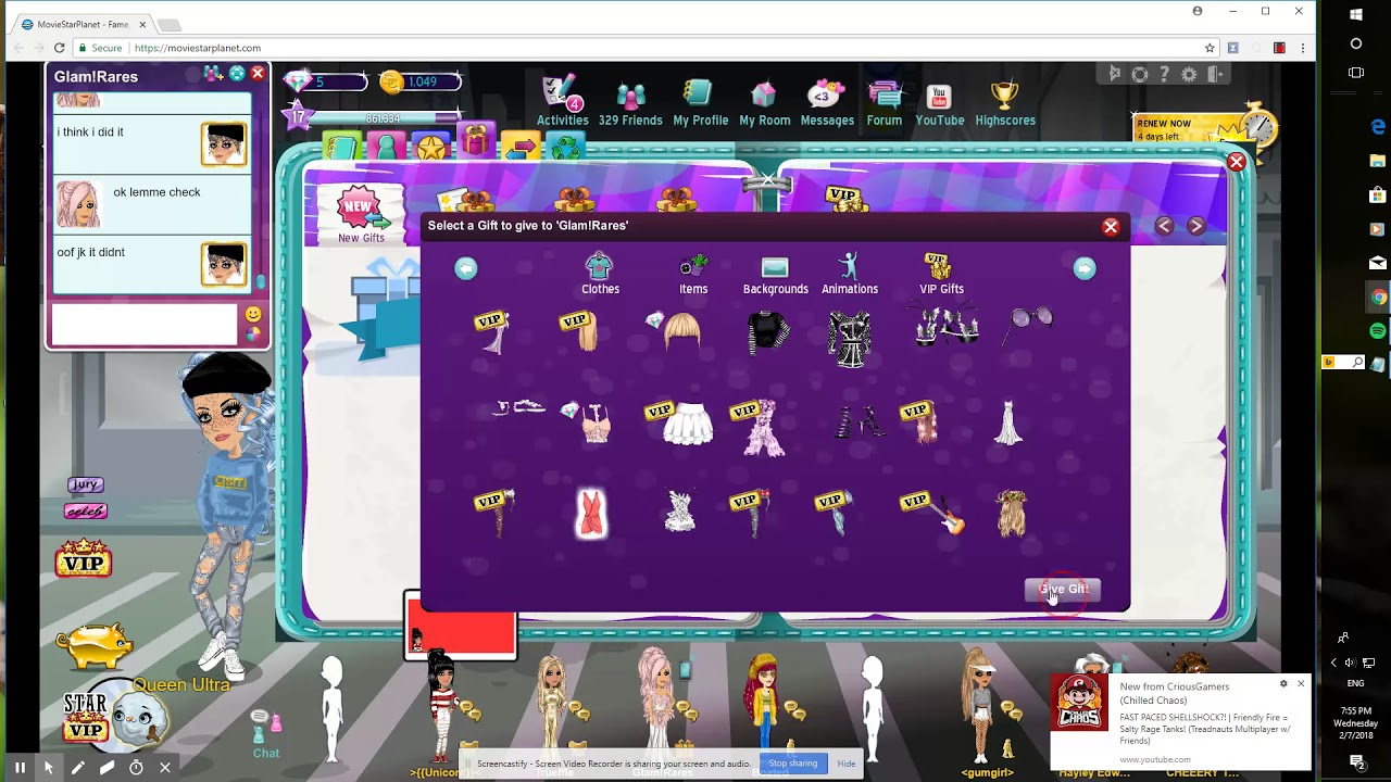 RARE TRADING WITH Glam!Rare // msp // smiles msp - YouTube