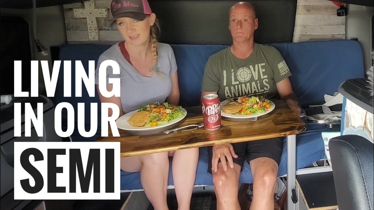 How to COOK in your SEMI TRUCK | living in a semi as husband and wife ...