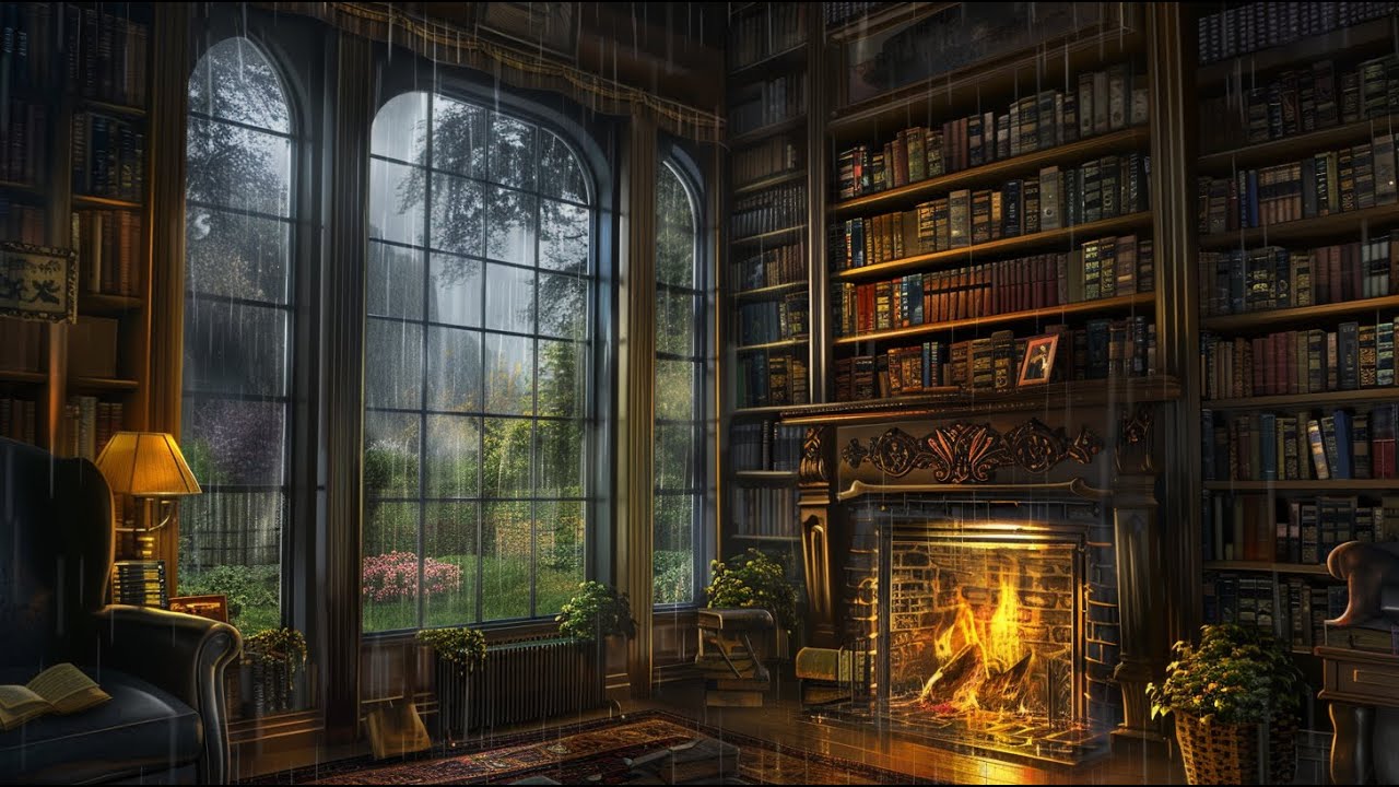Rainy Library -- Soothing & Inspiring Piano to Improve Concentration ...
