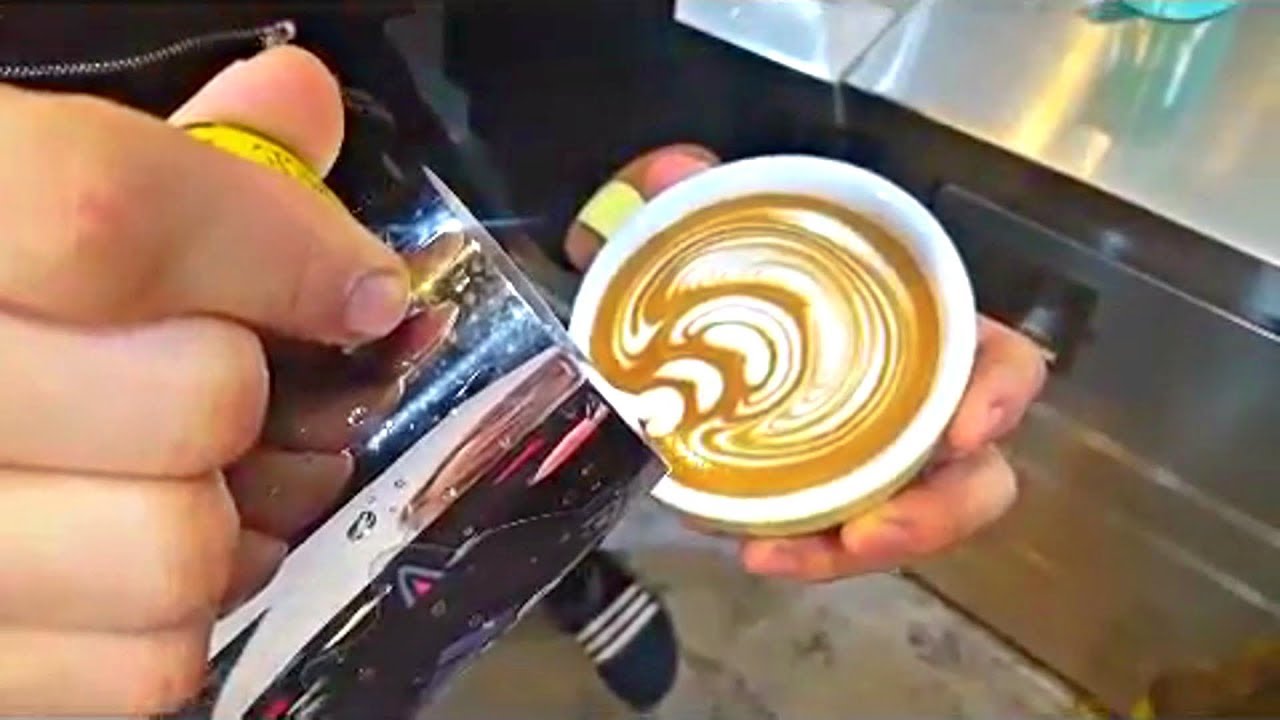 The World's Most Satisfying Barista Latte Art Training Compilation ...
