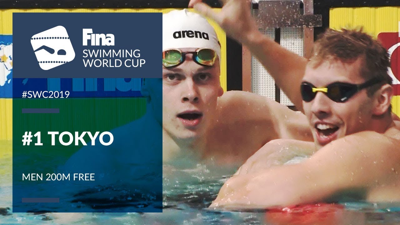 Men's 200m Freestyle | Day 3 Tokyo #SWC19 | FINA Swimming World Cup ...