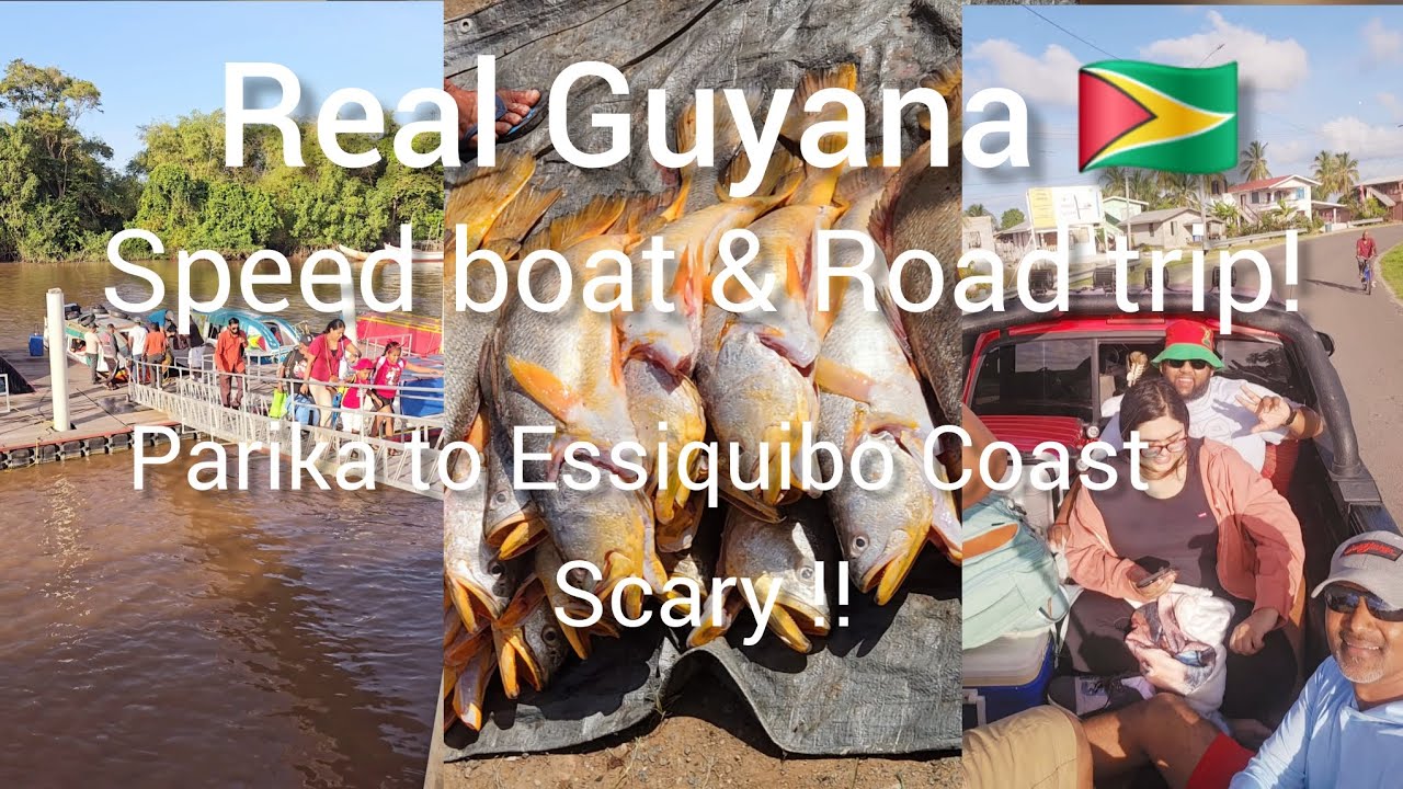 Real Guyana 🇬🇾 | Parika to Essiquibo Coast | Speed boat & Road trip ...