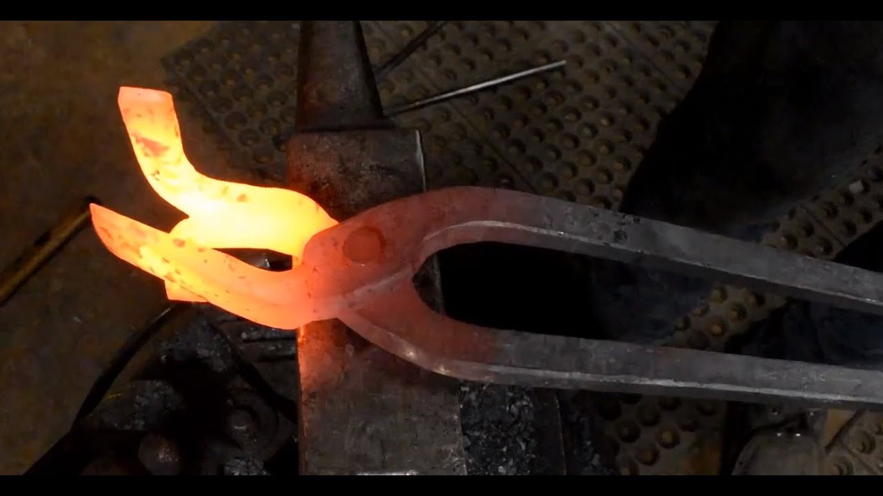 Forging BIG Tongs for Blacksmithing - YouTube
