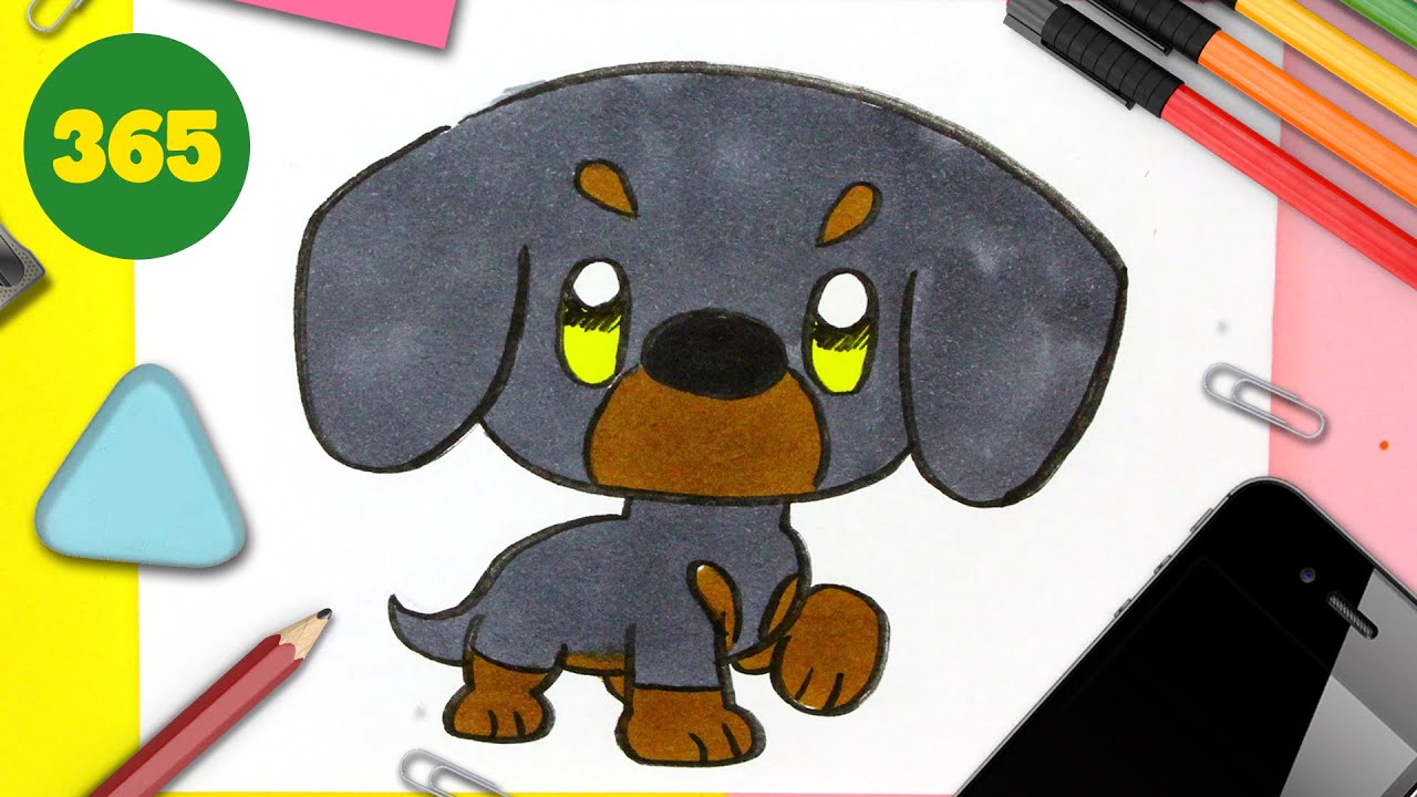 How to Draw a Cute dog Step by Step – Kawaii Drawing Tutorial - YouTube