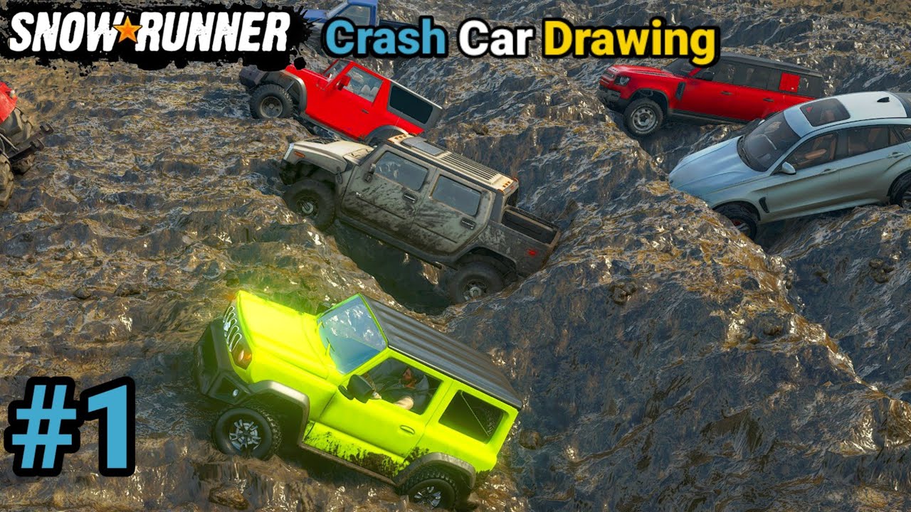 Crash Car Drawing Gema In Thar Fortuner Hummer Lend Rover Jimny BMW X6 ...