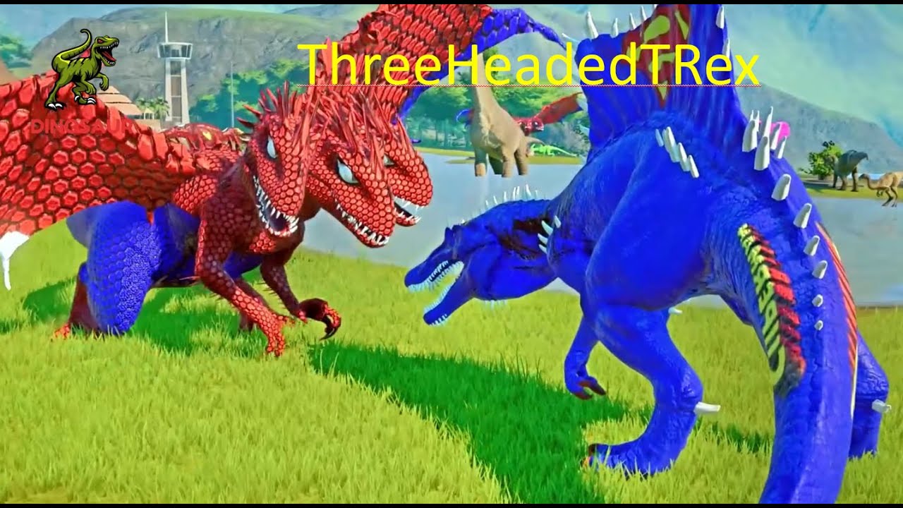Dinosaurs Park: Three-Headed T-Rex, Spinosaurus, Indoraptor, Indominus ...