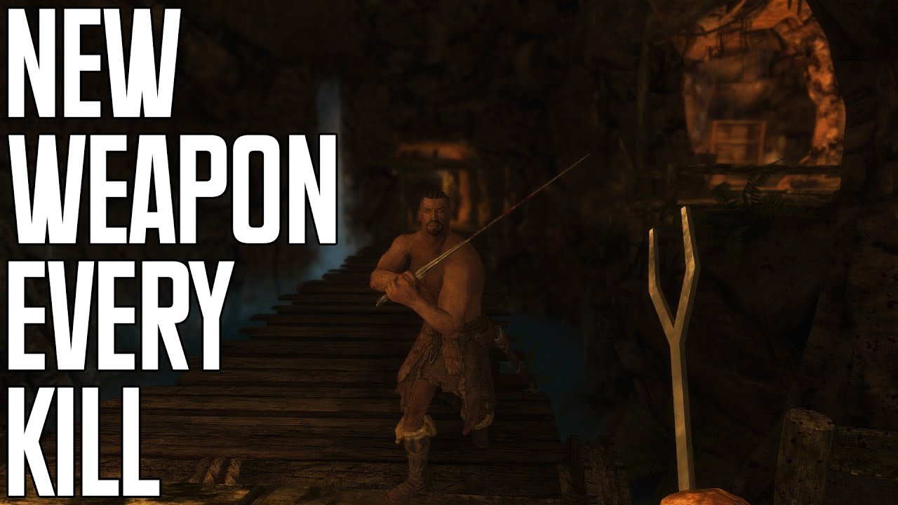 New Weapon Every Kill Skyrim Mod - YouTube