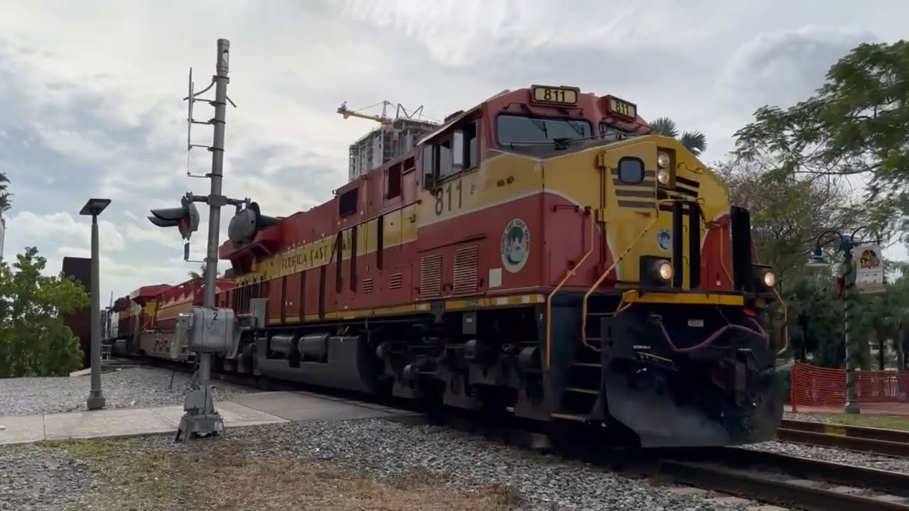 Northbound FEC Train 206 passing through FTL - YouTube