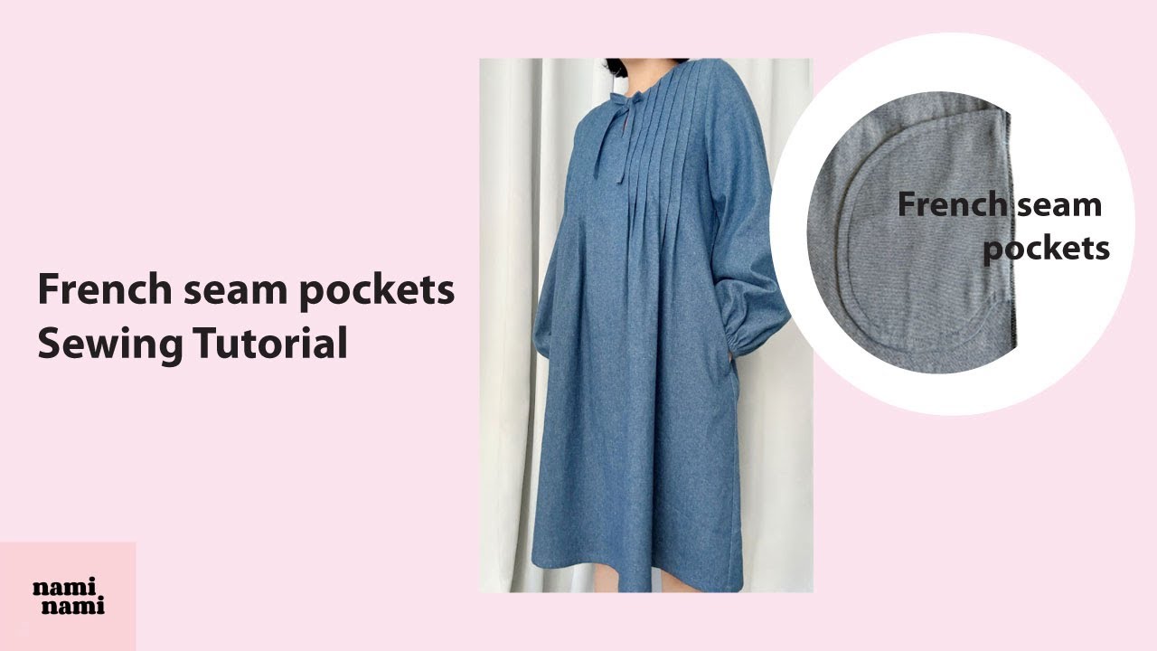 How to sew french seam pockets - YouTube