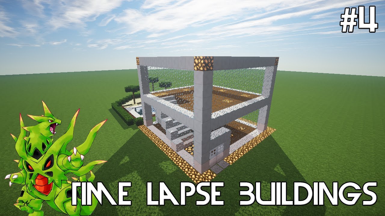 #4 - Minecraft - Time Lapse Buildings - Essential Modern House - YouTube