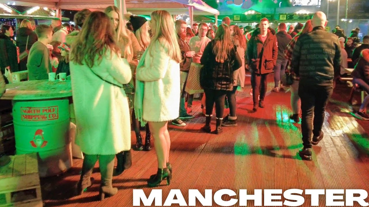 A walk through MANCHESTER - England - Night Life - YouTube
