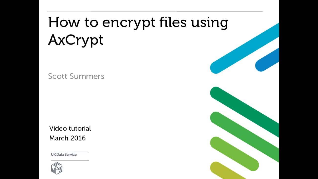 Encrypt Files Using Axcrypt Youtube