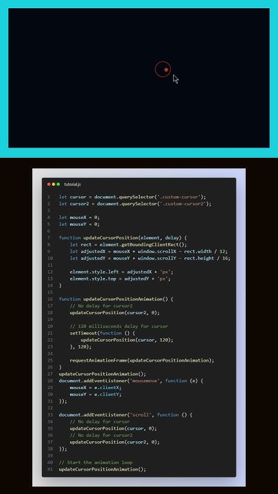 Custom Cursor Html Css Tailwindcss Javascript Coding Developer Webdesign Programming