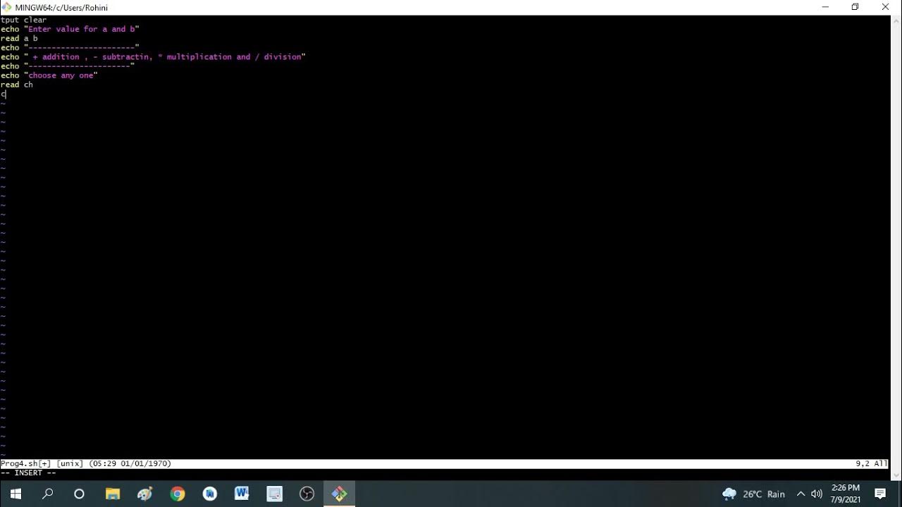 BCA | UNIX LAB | SHELL PROGRAM 4 | | Asst. Prof. ROHINI MUGURU - YouTube