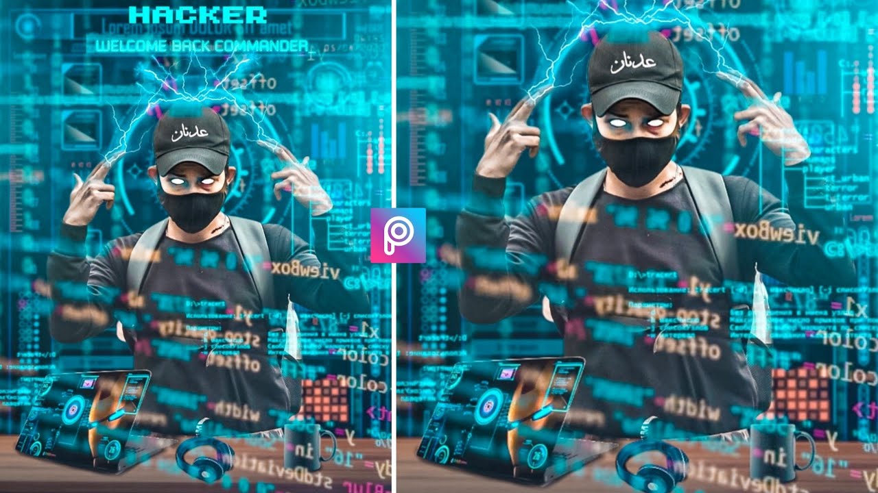 Hacker Photo Editing Tutorial In PicsArt || PicsArt Hacker Photo ...