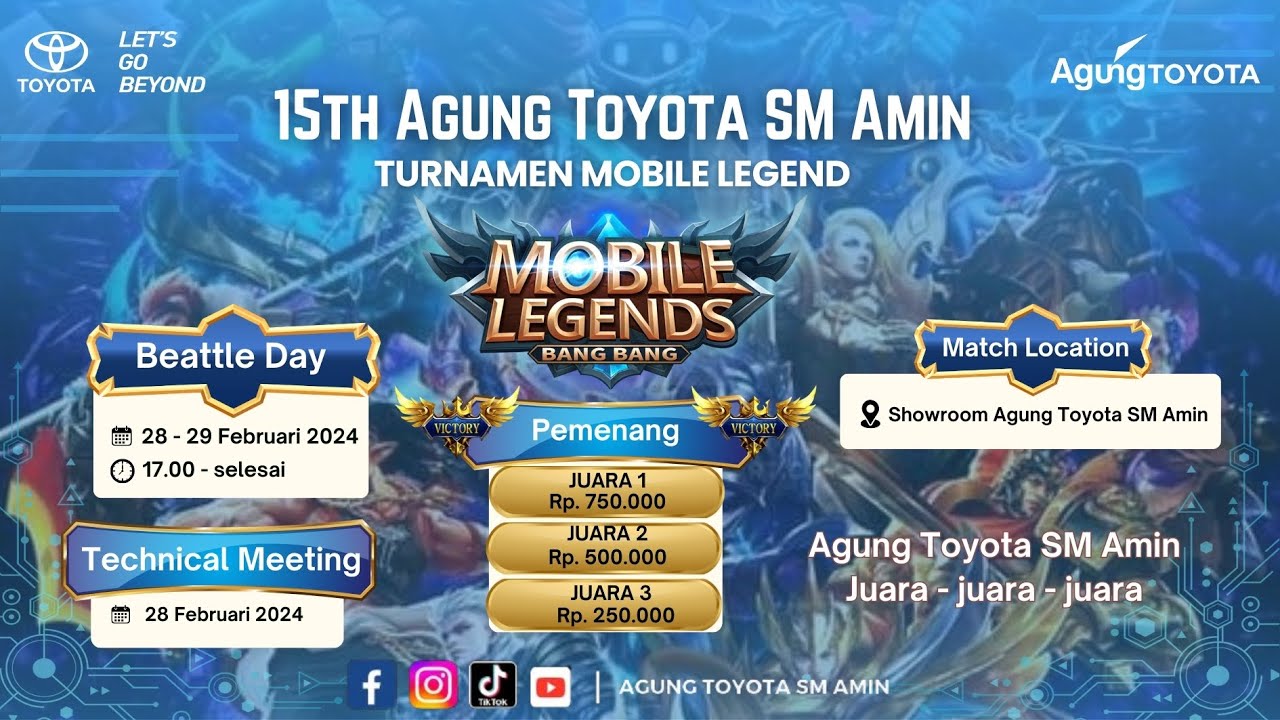 15th Aniversary Agung Toyota SM Amin Mobile Legend Bang Bang - YouTube
