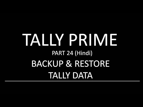 TALLY PRIME MAIN BACKUP KAISE LE | BACKUP IN TALLY PRIME | TALLY DATA ...