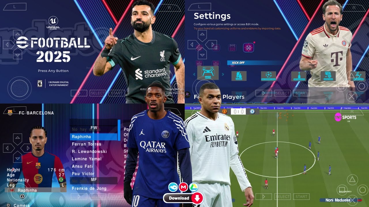 eFootball PES 2025 PPSSPP Android Offline Full Update UCL & Leagues ...