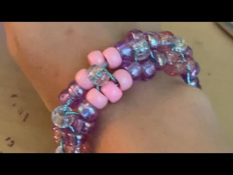Flower Kandi Cuff Tutorial - YouTube