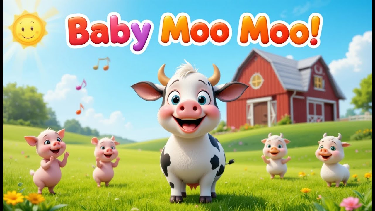 Baby Cow Goes Moo Moo Moo | Fun Kids Song | Popular Nursery Rhyme ...
