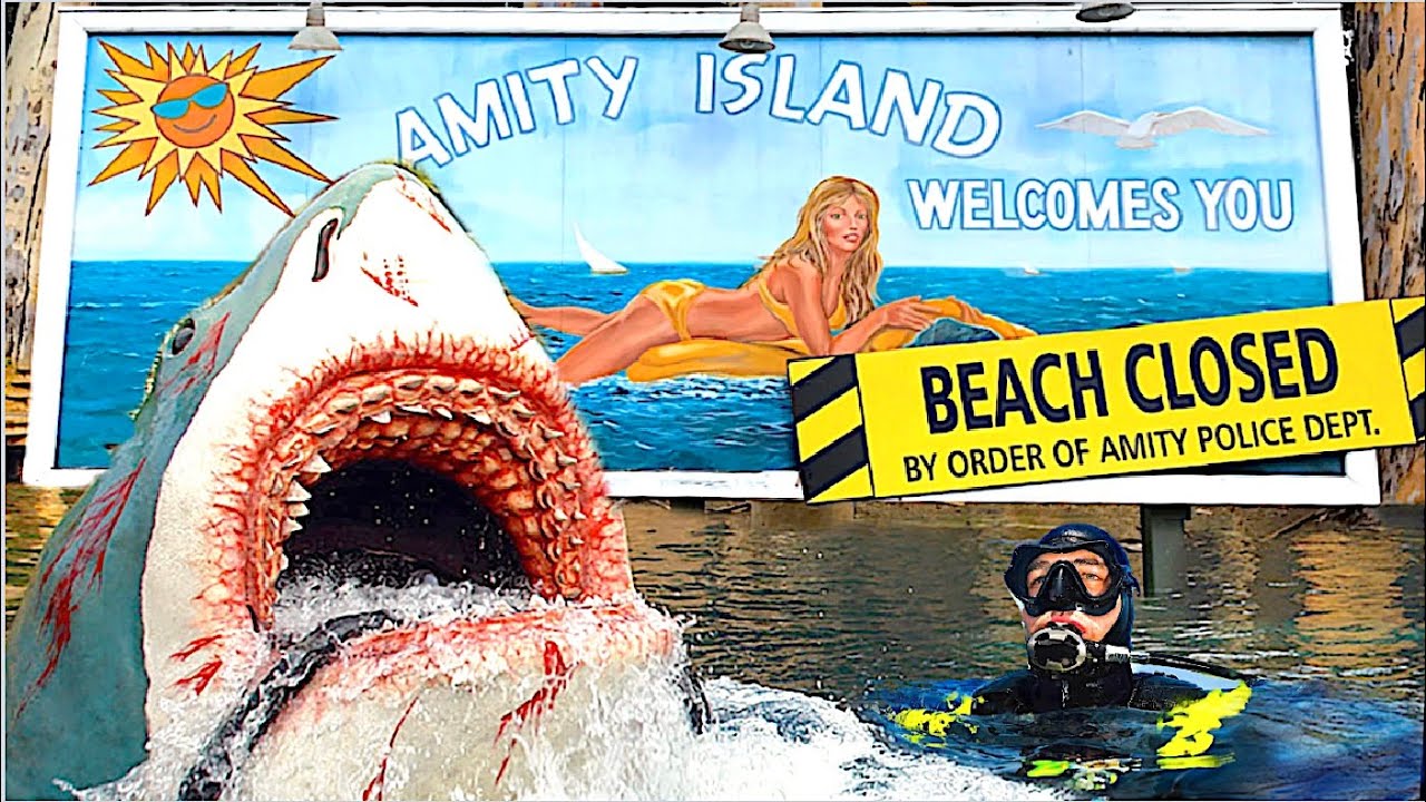 JAWS Encounter at Universal Studios Hollywood Studio Tram Tour - YouTube