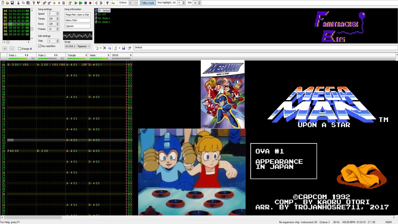 Famitracker Bits - Main Title Songs (Mega Man: Upon a Star / ロックマン 星に願い ...