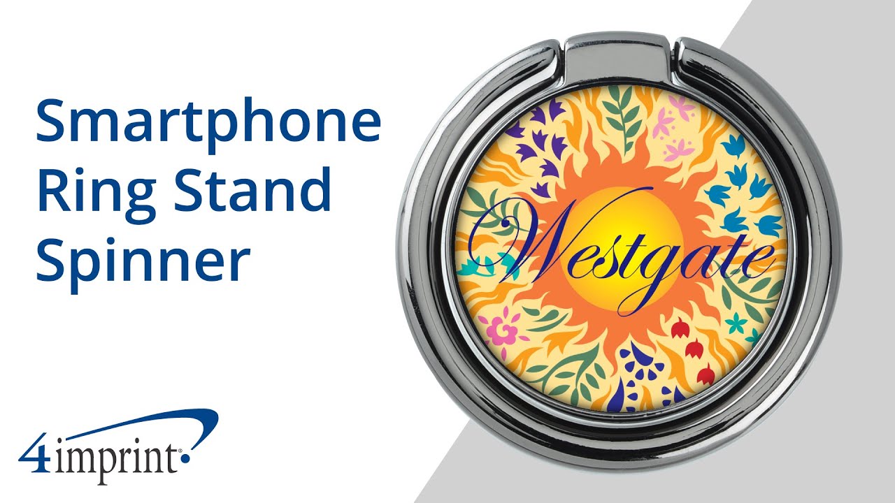 Smartphone Ring Stand Spinner - Custom Phone Spinner by 4imprint - YouTube