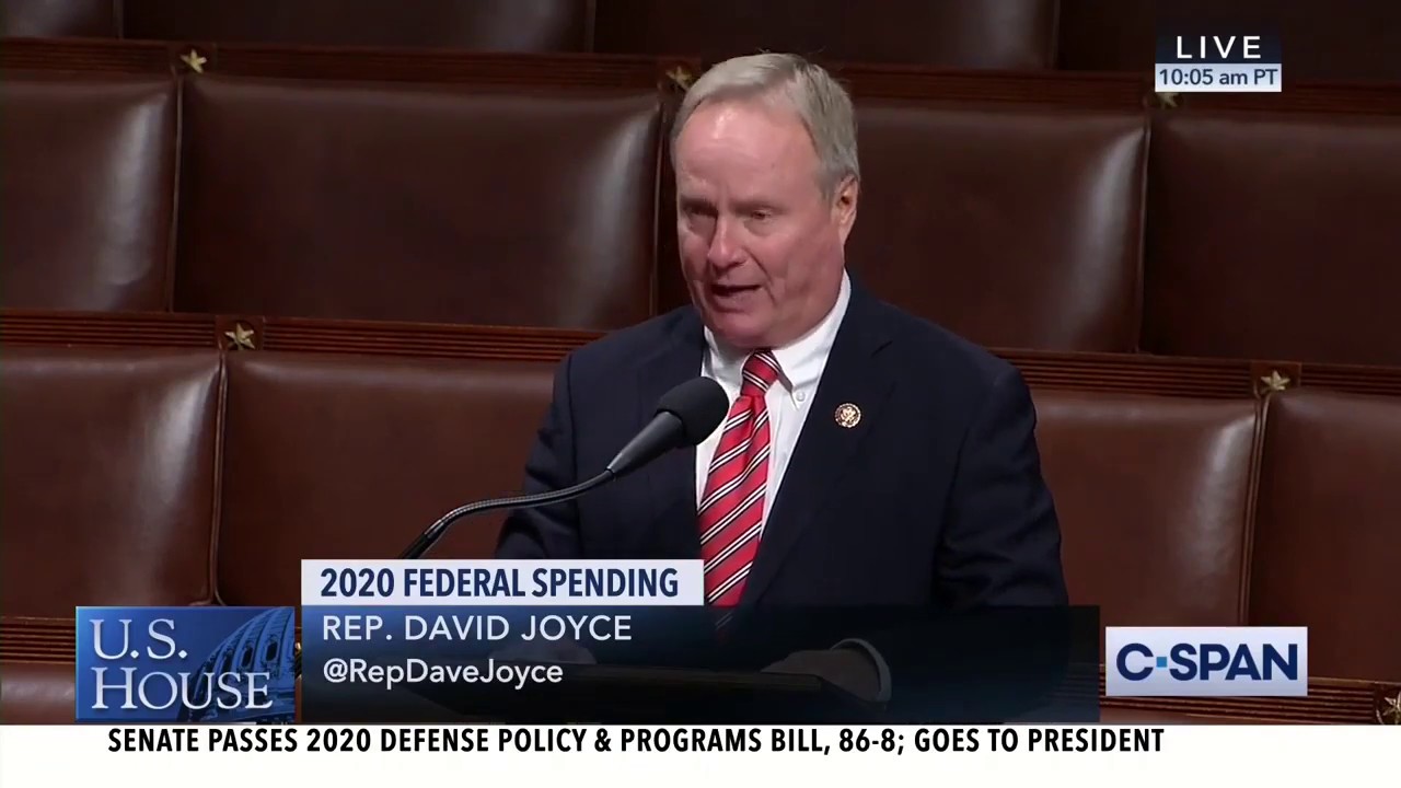 Rep. Dave Joyce Speaks on House Floor in Support of FY2020 ...