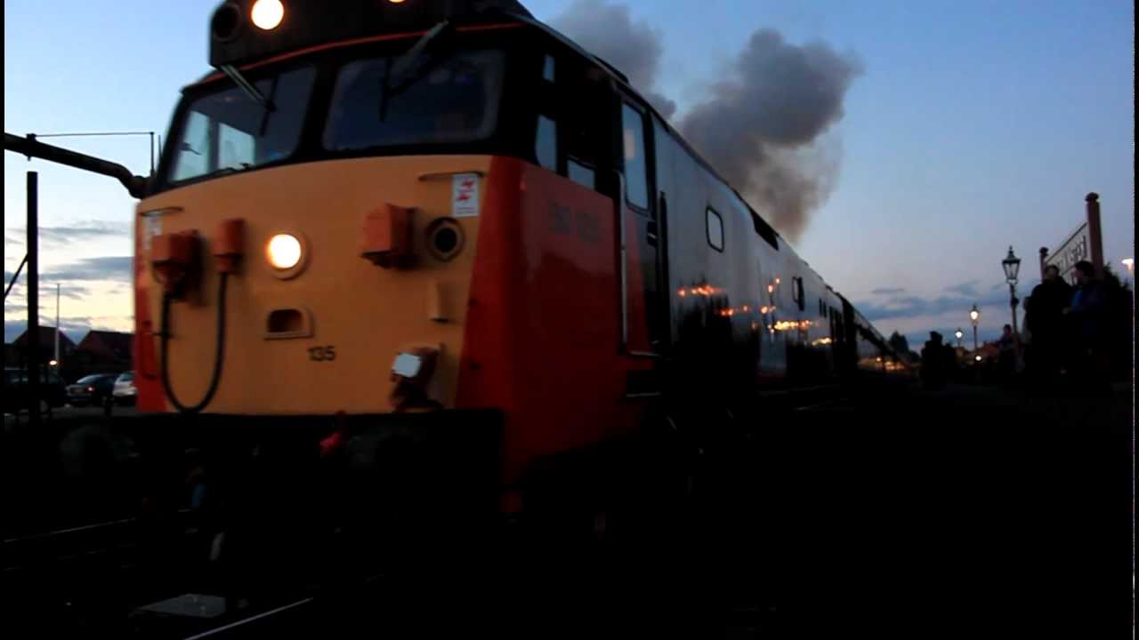 "CLAG ALERT" class 50(ark royal) departs kidderminster - YouTube