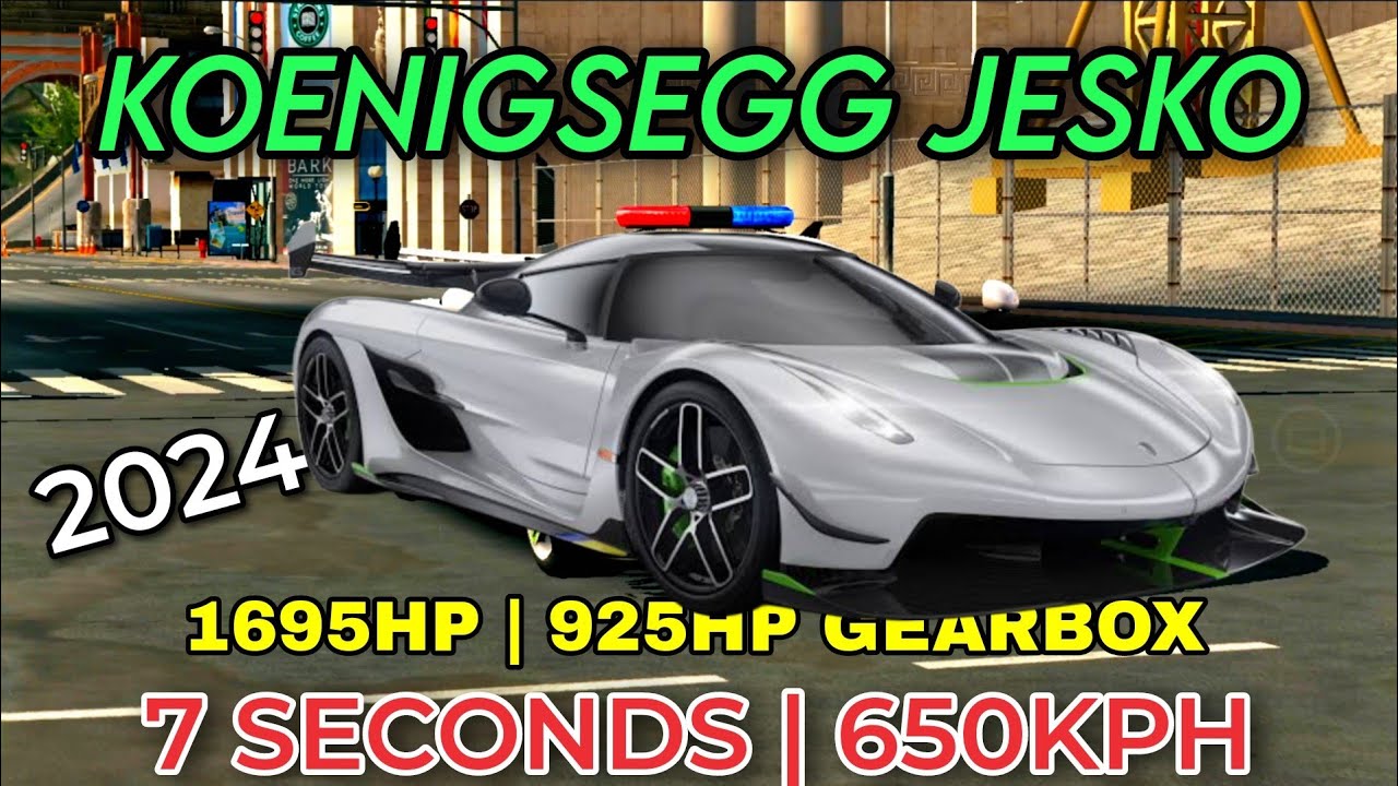 car parking multiplayer koenigsegg jesko gearbox 600+kph top speed 100% ...