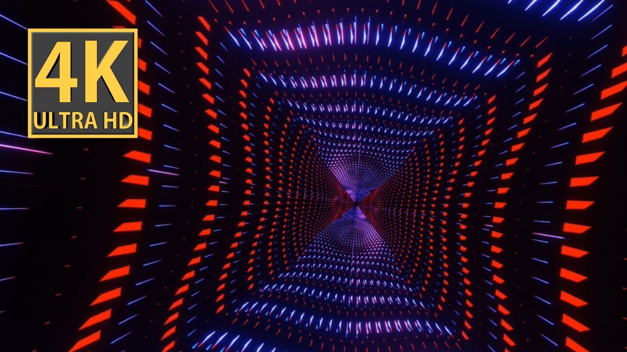 Abstract Background Video 4k Screensaver TV 10 h VJ LOOP NEON Red Blue ...