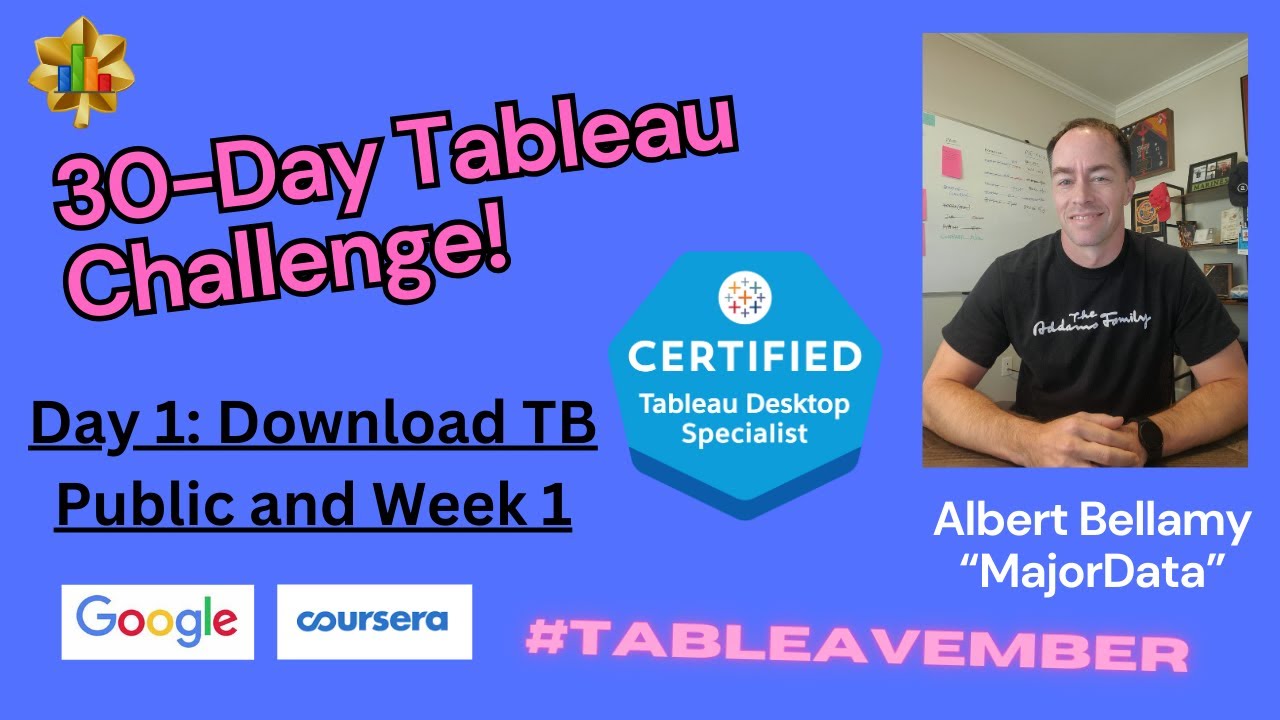 30-Day Tableau Challenge: Download and Week 1 Plan - YouTube