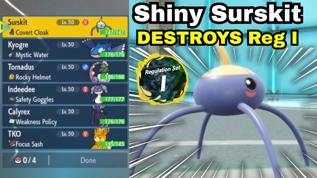 Shiny Surskit DESTROYS Reg I! Pokemon VGC Competitive Doubles Wifi ...
