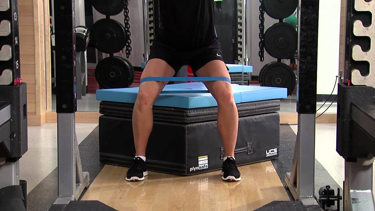 BW Box Squat w/ mini band - YouTube