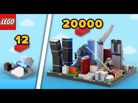 LEGO Godzilla Destroys New York From 12 to 20,000 Parts | Comparison